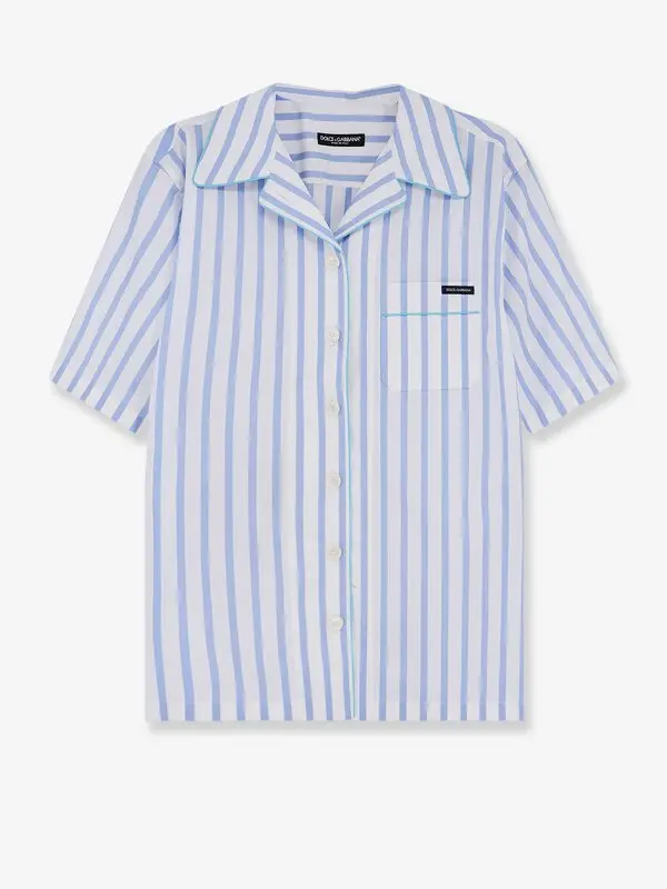 Dolce & Gabbana Striped Cotton And Silk Shirt - Multicolor