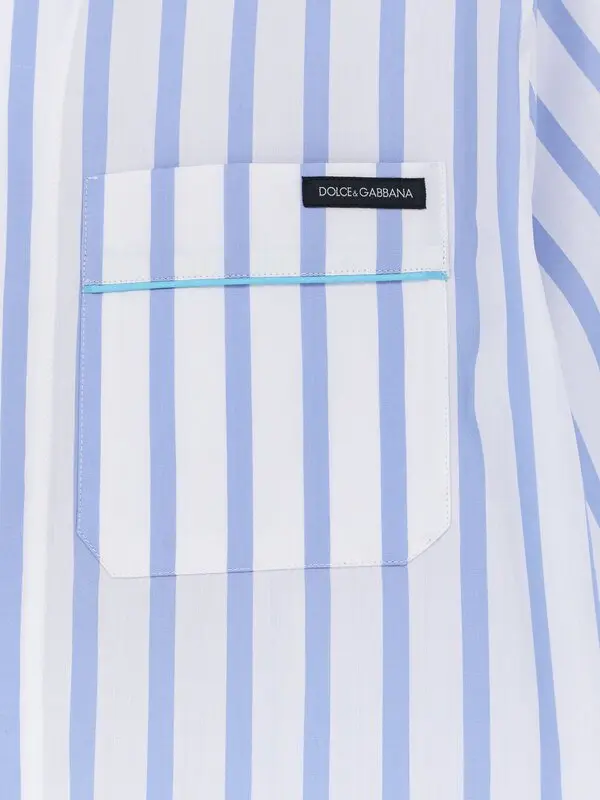 Dolce & Gabbana Striped Cotton And Silk Shirt
