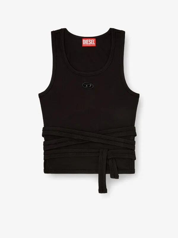 DIESEL® Ribbed Knit Crewneck Tank Top