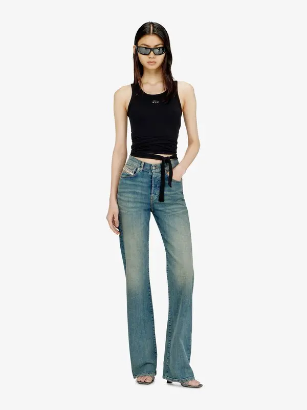 DIESEL® Ribbed Knit Crewneck Tank Top