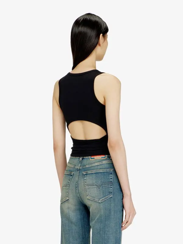 DIESEL® Ribbed Knit Crewneck Tank Top
