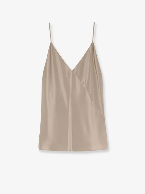 Max Mara Silk V-neck Camisole Top