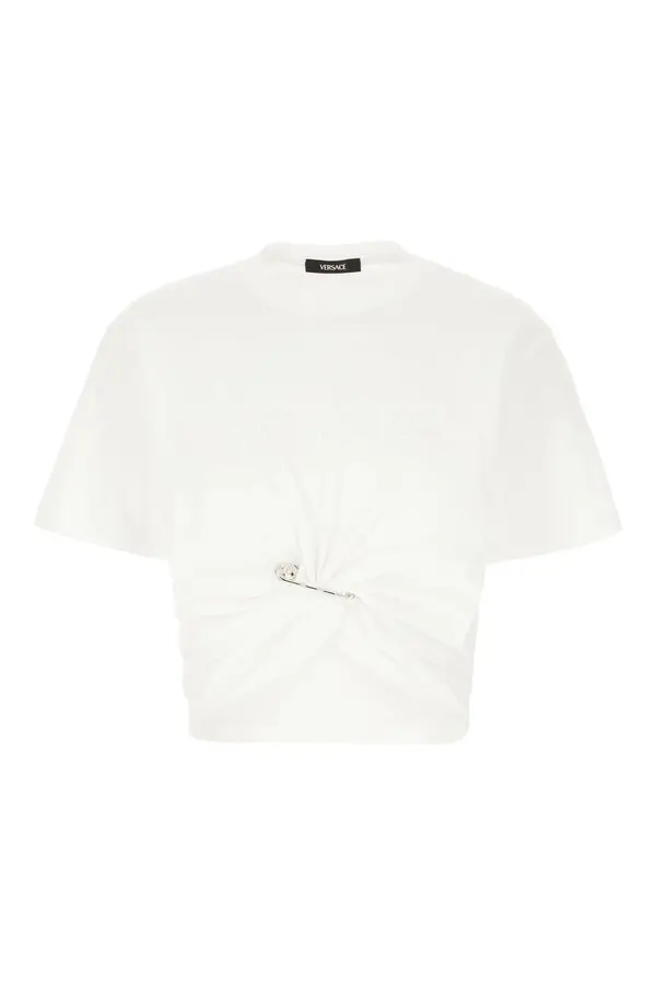 Versace Safety Pin" Cropped T-shirt
