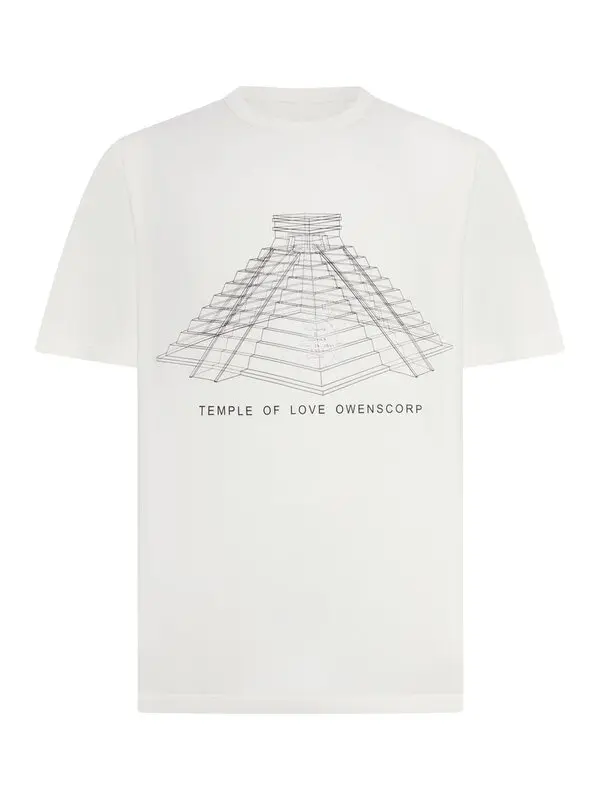 Rick Owens Brad T Crew Neck Cotton T-shirt With Print - Multicolor