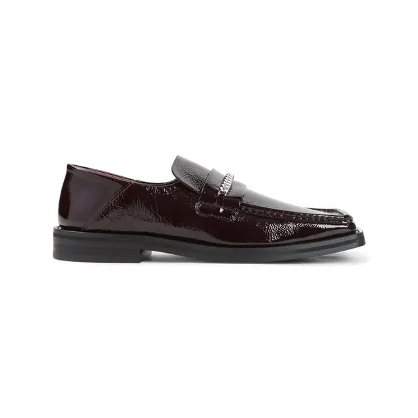 Martine Rose Fold-back Loafers With Chain Detail - Brown