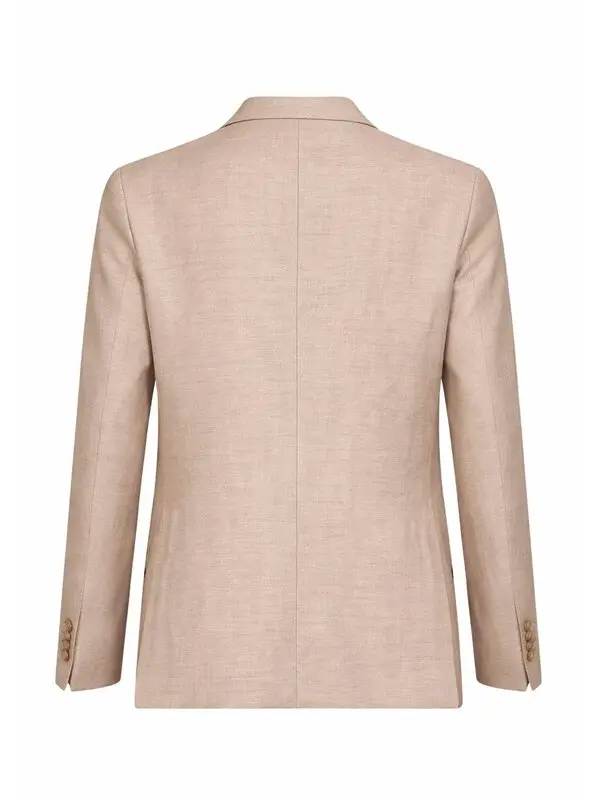 Tagliatore Dove Grey Linen And Cotton Blend Montecarlo Single-breasted Blazer