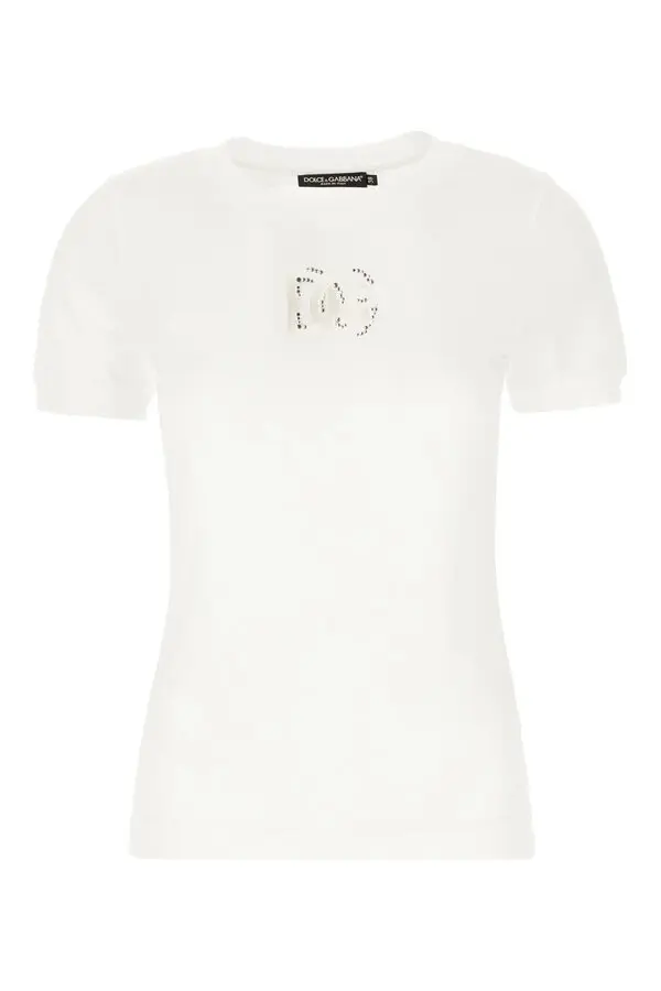 Dolce & Gabbana Embellished Dg Logo T-shirt - Multicolor