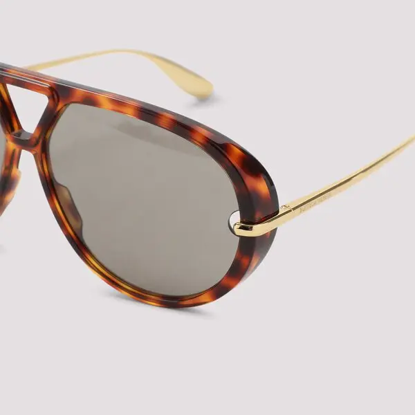 Bottega Veneta Tortoiseshell Acetate Aviator Sunglasses