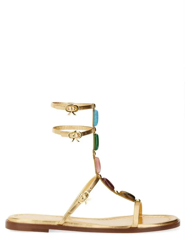 GIANVITO ROSSI Shanti 05 Gladiator Sandals - Gold