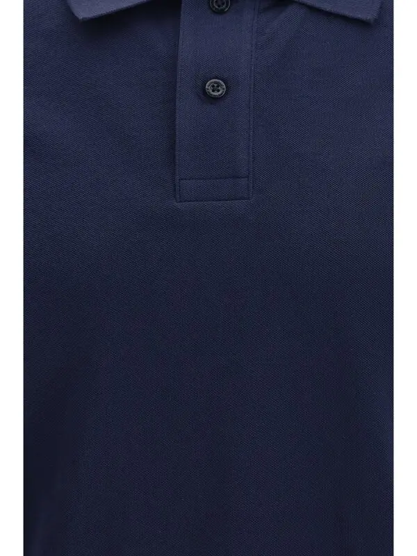 Moose Knuckles Everett Gold Polo - Blue