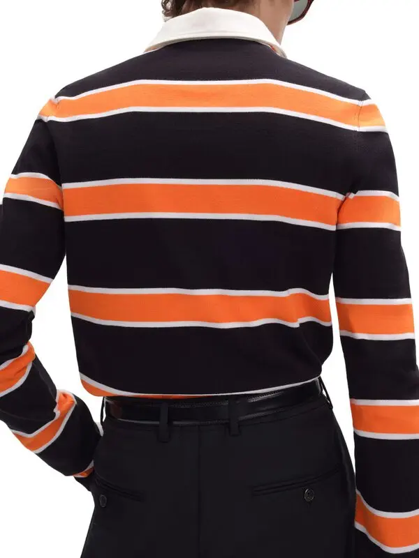 Celine Striped Cotton Jersey Polo