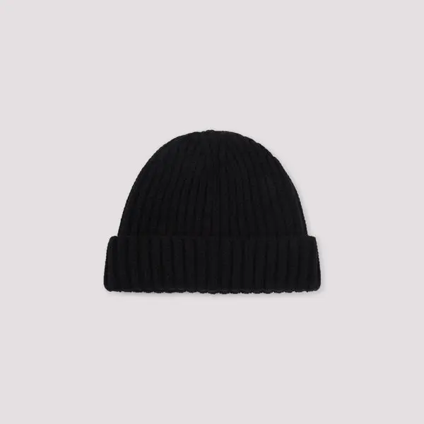 Prada Virgin Wool Ribbed Beanie
