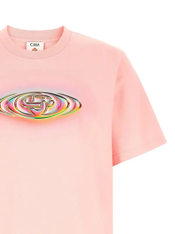 Casablanca Martin Naumann 'glass Logo' T-shirt - Pink