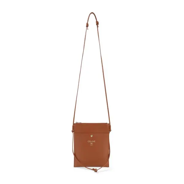 Celine Lamb Leather Sharp Pouch - Brown