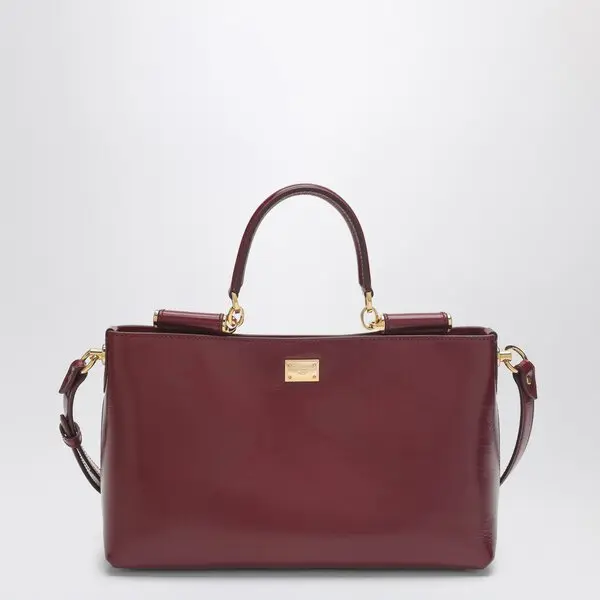 Dolce & Gabbana Vittoria Handbag In Dark Leather - Red