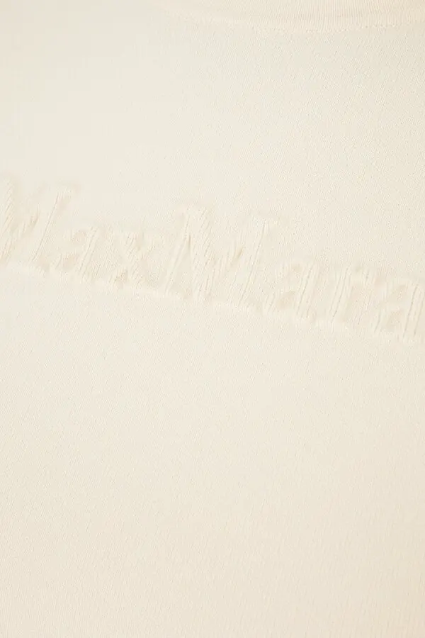 Max Mara Ribbed T-shirt With Logo Detail