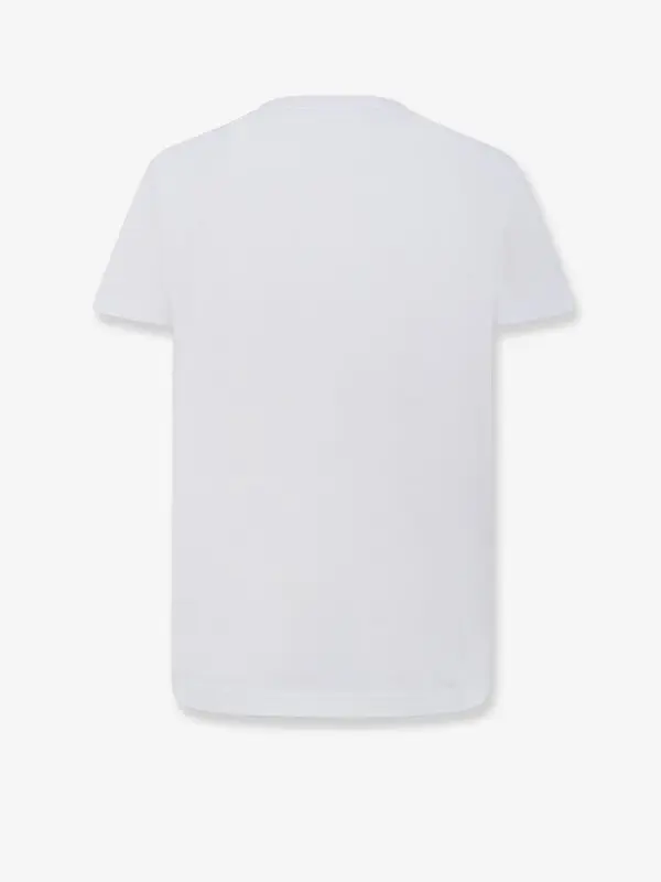 Moncler Organic Cotton Crewneck T-shirt With Logo Detail - Multicolor