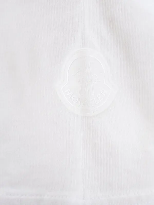 Moncler Organic Cotton Crewneck T-shirt With Logo Detail - Multicolor