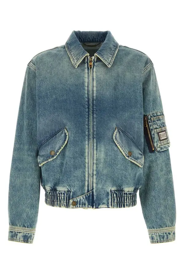 Dolce & Gabbana Denim Bomber Jacket