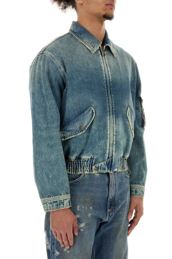 Dolce & Gabbana Denim Bomber Jacket