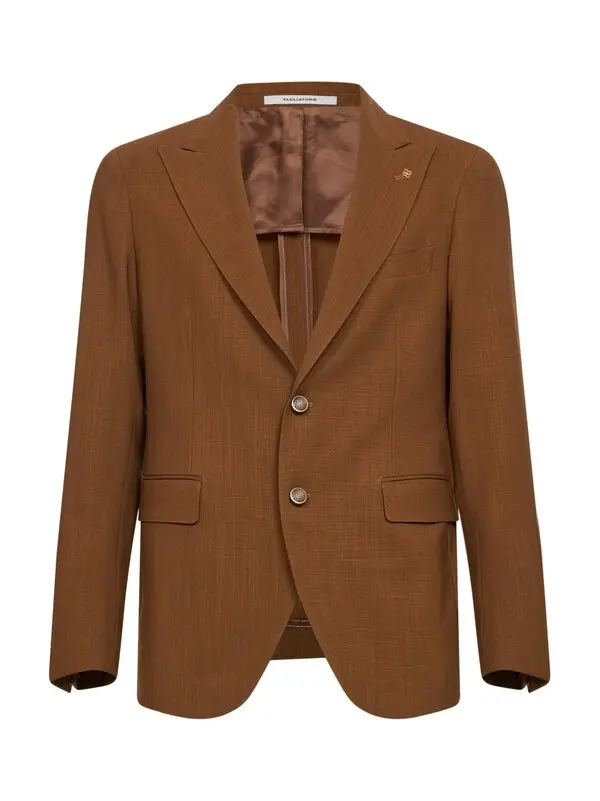 Tagliatore Clay Virgin Wool Vesuvio Single-breasted Blazer - Multicolor