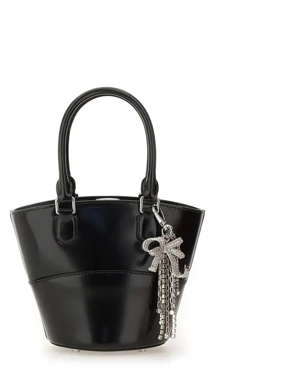 SELF-PORTRAIT Leather Tote Bag With Charm
