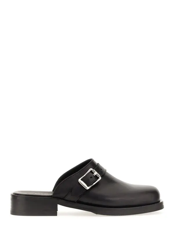 Our Legacy Mule Truck Leather Clogs With Buckle Detail