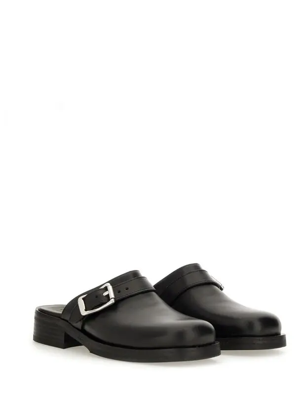 Our Legacy Mule Truck Leather Clogs With Buckle Detail