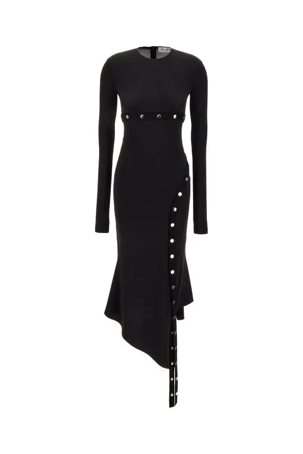 Attico Asymmetrical Button Embellished Dress - Multicolor