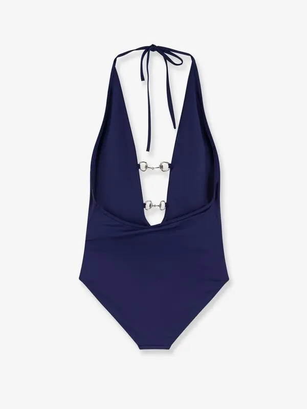 Gucci One-piece Swimsuit With Horsebit Details - Multicolor