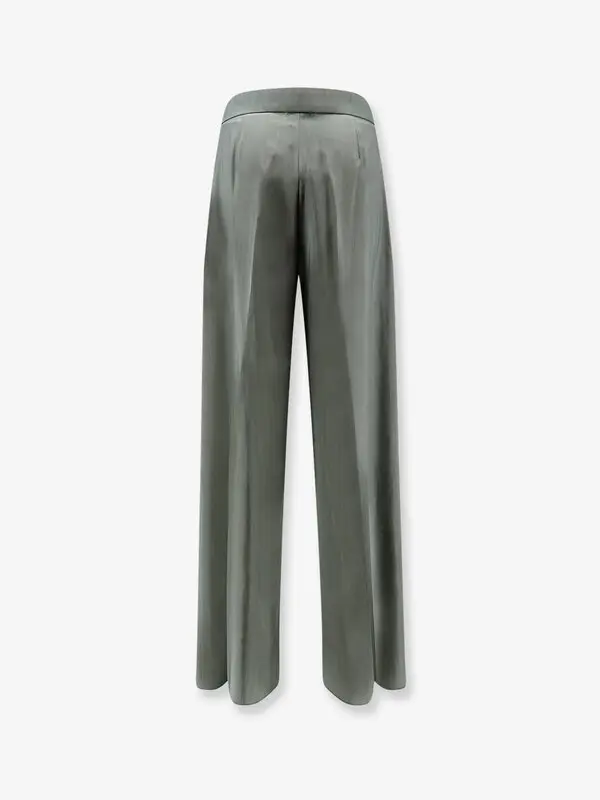 Max Mara Virgin Wool And Silk Wide Leg Trousers