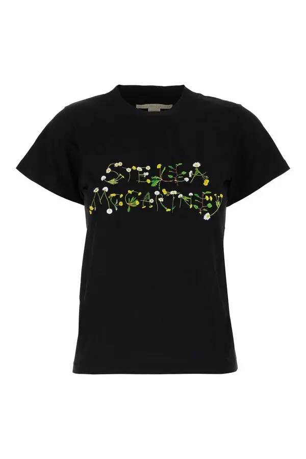 Stella McCartney Embroidered Floral Logo T-shirt - Multicolor