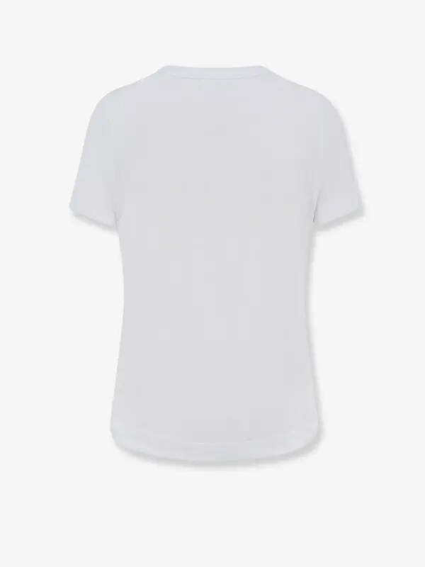 Moncler Cotton T-shirt With Rubberized Logo - Multicolor