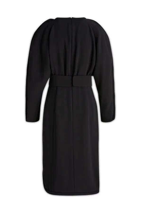 Dries Van Noten Black Belted Dress - Multicolor