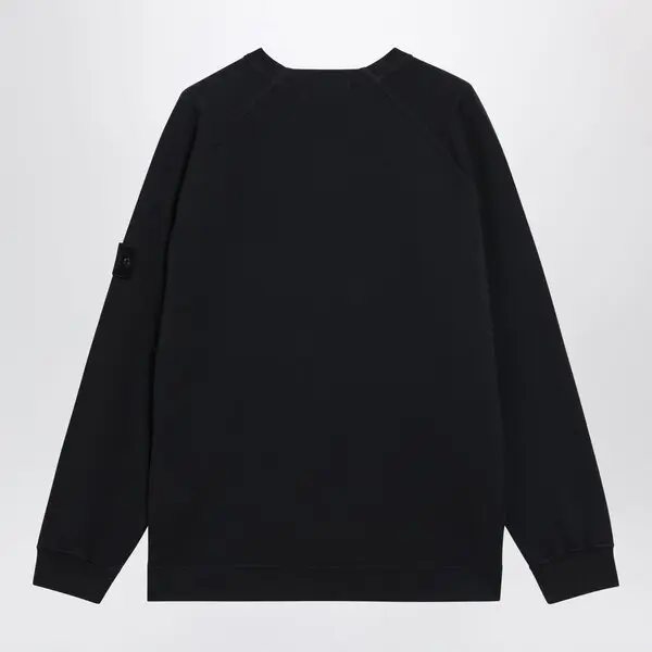 Stone Island Navy Cotton Stretch Sweatshirt - Blue