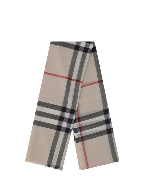 Burberry Silk And Wool Scarf - Brown