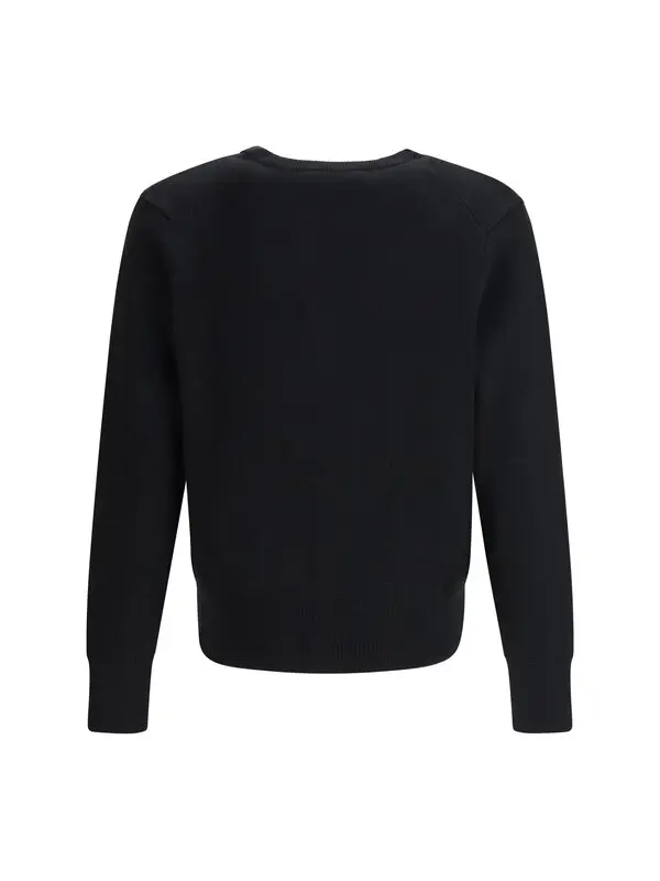 AMI Paris De Coeur Merino Wool Cardigan