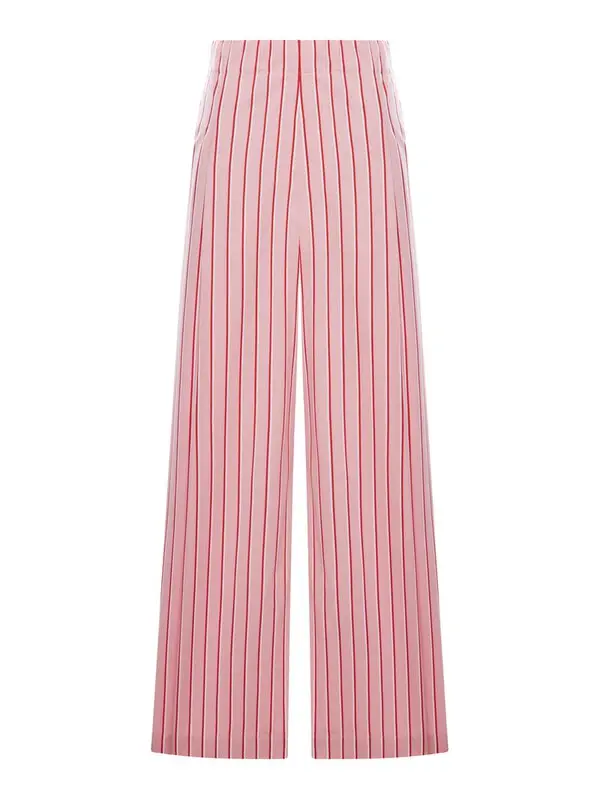 Dries Van Noten Striped Cotton Palazzo Trousers