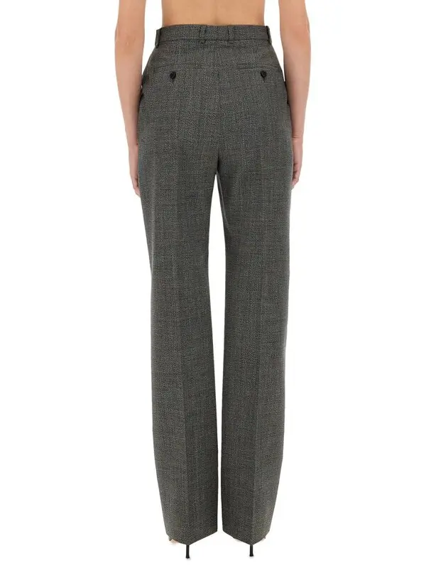 Alexander McQueen Straight Leg Wool Trousers