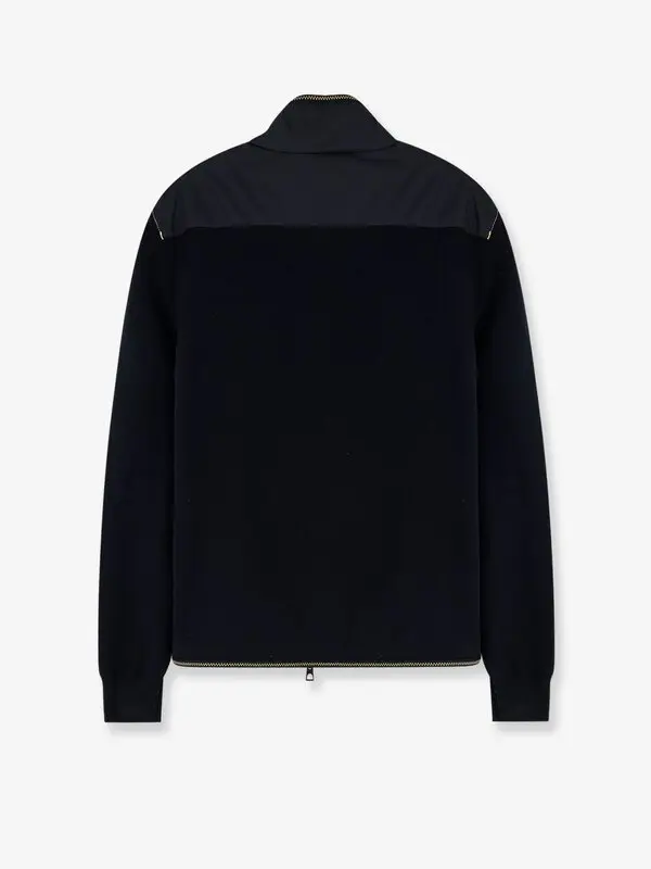 Moncler Zip-up Jacket With Cotton Inserts