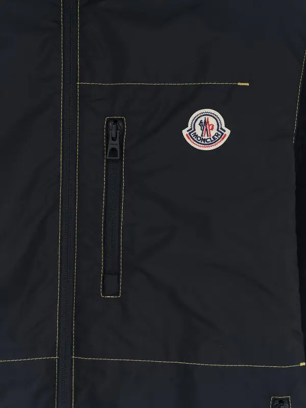 Moncler Zip-up Jacket With Cotton Inserts