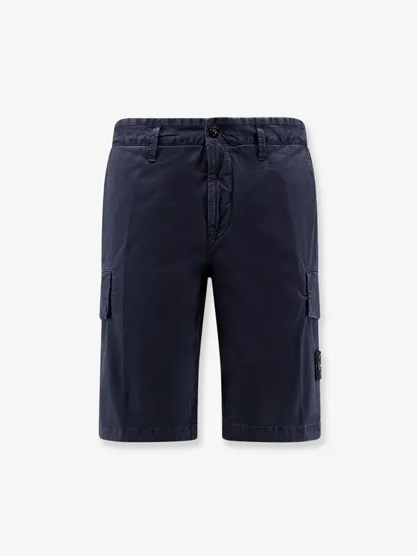 Stone Island Organic Cotton Stretch Cargo Shorts - Multicolor