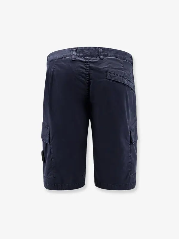 Stone Island Organic Cotton Stretch Cargo Shorts - Multicolor