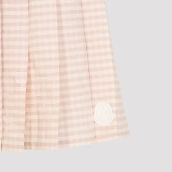 Moncler Pleated Checked Cotton Blend Skirt - Multicolor
