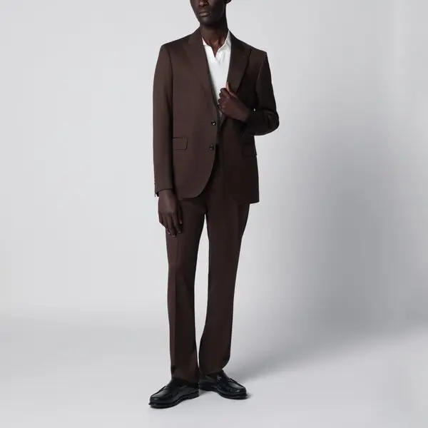 Tagliatore Single-breasted Wool Suit - Brown