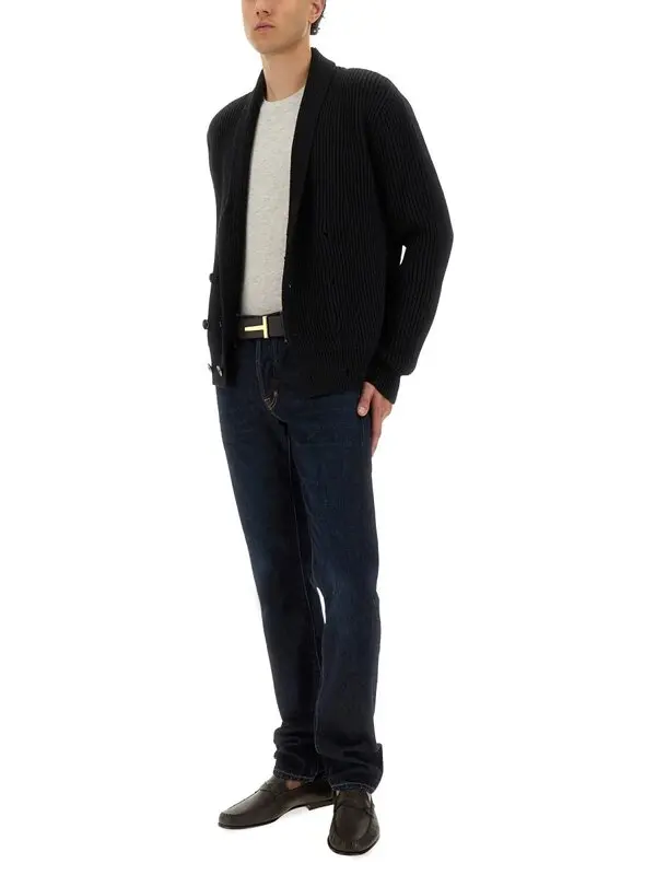 TOM FORD Double-breasted Shawl Collar Cardigan