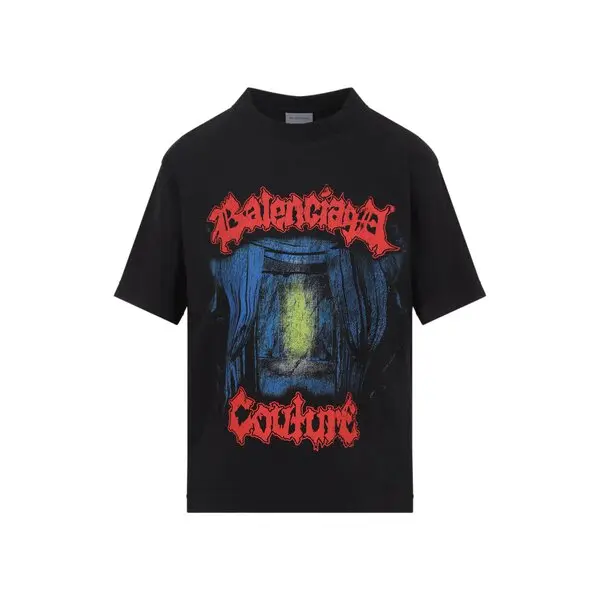Balenciaga Medium Fit Graphic T-shirt - Black
