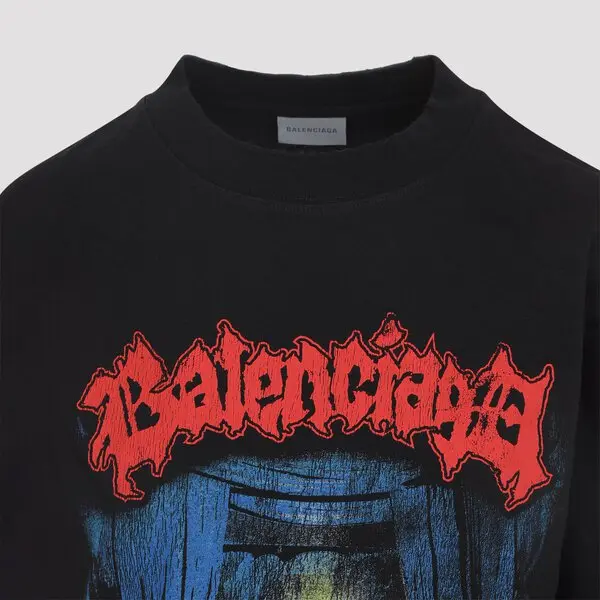 Balenciaga Medium Fit Graphic T-shirt - Black