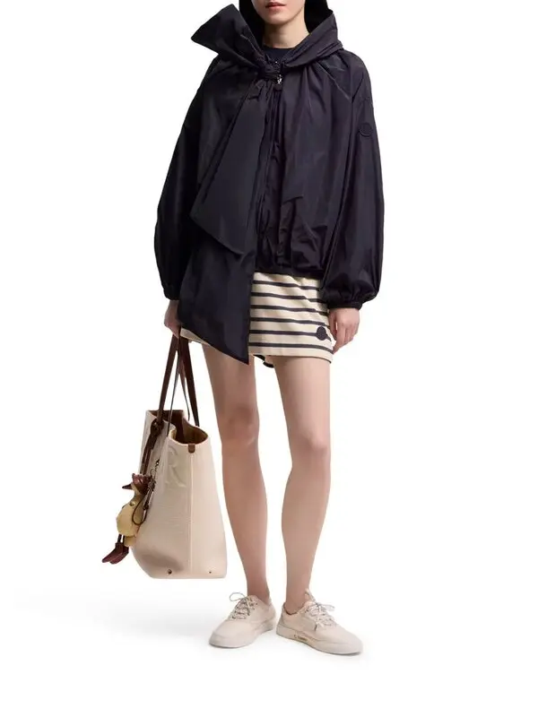 Moncler Striped Cotton Drawstring Shorts - Multicolor