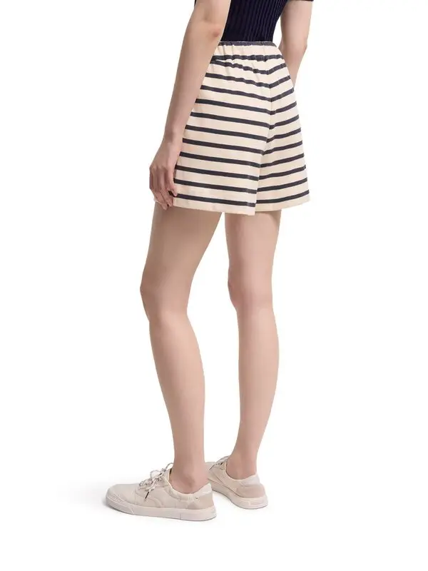 Moncler Striped Cotton Drawstring Shorts - Multicolor